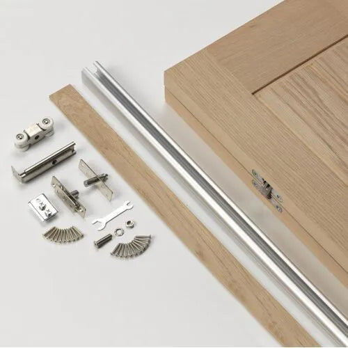 JB Kind Internal Oak Thames Grooved Vertical Panel Bi-Fold Door ...